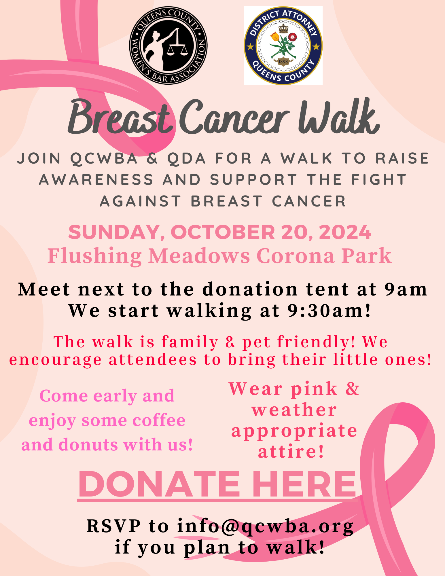 Breast Cancer Walk - 2024 - Queens County Women's Bar Association